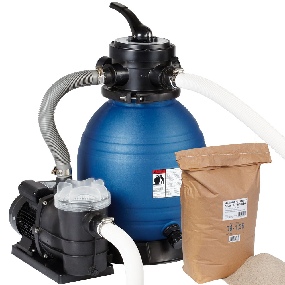 Písková filtrace Maxi s filtračním pískem 25 kg